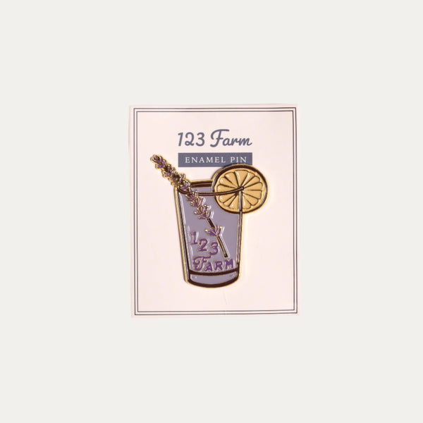 Lavender Lemonade Enamel Pin – 123 Farm